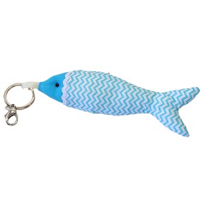Fish Fabric Keychain, Handmade Keychain, Sardines Keychain, Cute ...