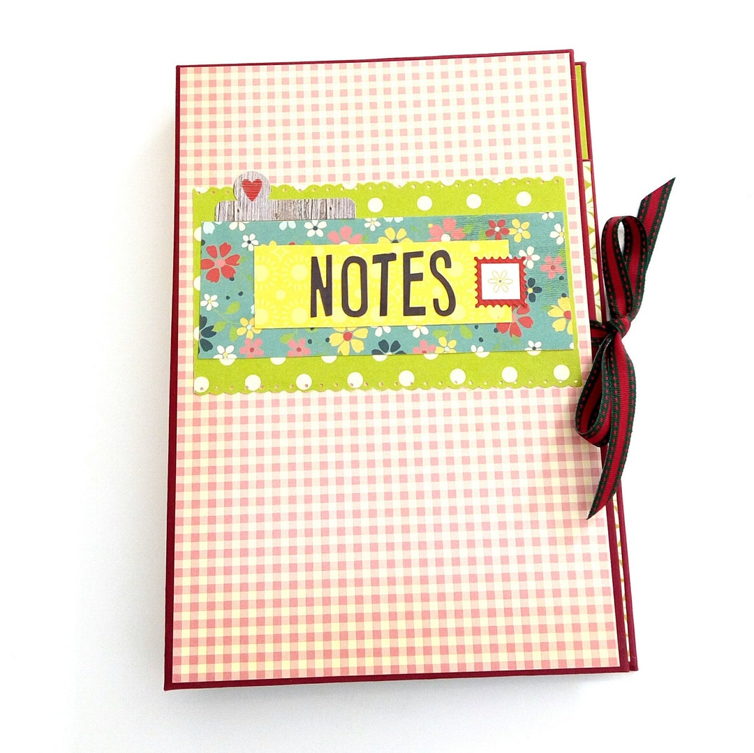 Handmade Scrapbook Notepad Holder, Retro Teacher's Gift - Etsy