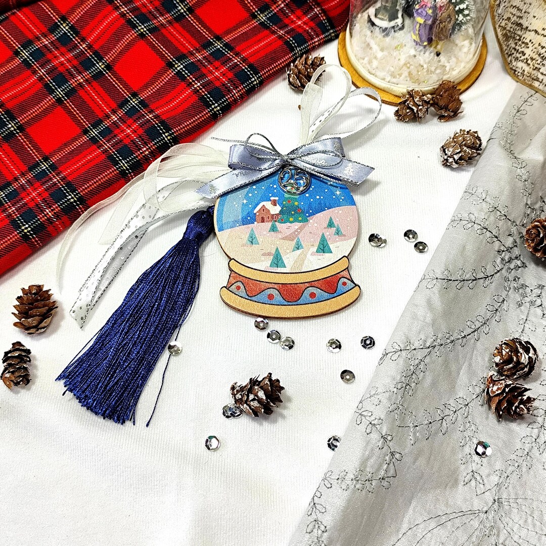 Greek Gouri 2025 Wooden Snowball Ornament, Christmas Gift for New Year 2025, Home Decor for ...