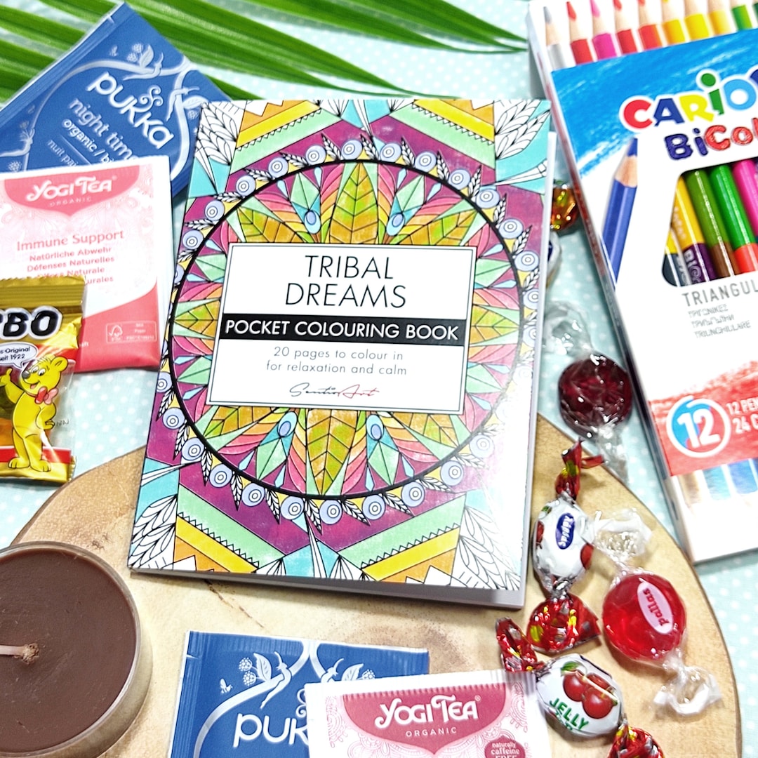 Coloring Box Gift Set, Coloring Book Box, Bohemian Antistress Gift Box ...