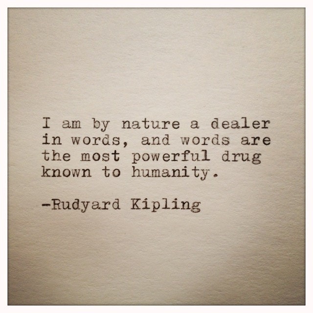 Rudyard Kipling Quote Typed on Typewriter - Etsy