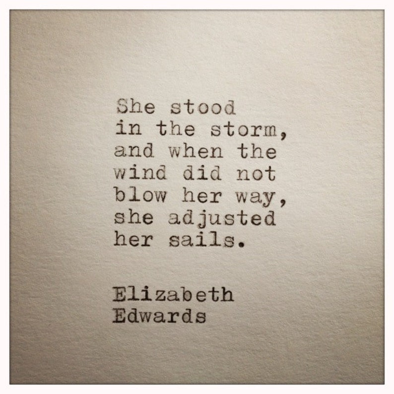 Elizabeth Edwards Inspirational Quote Made on Typewriter - Etsy