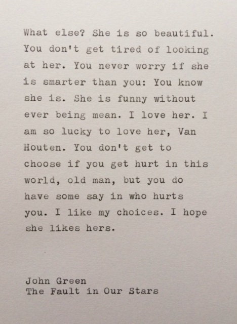 The Fault In Our Stars Quotes John Green