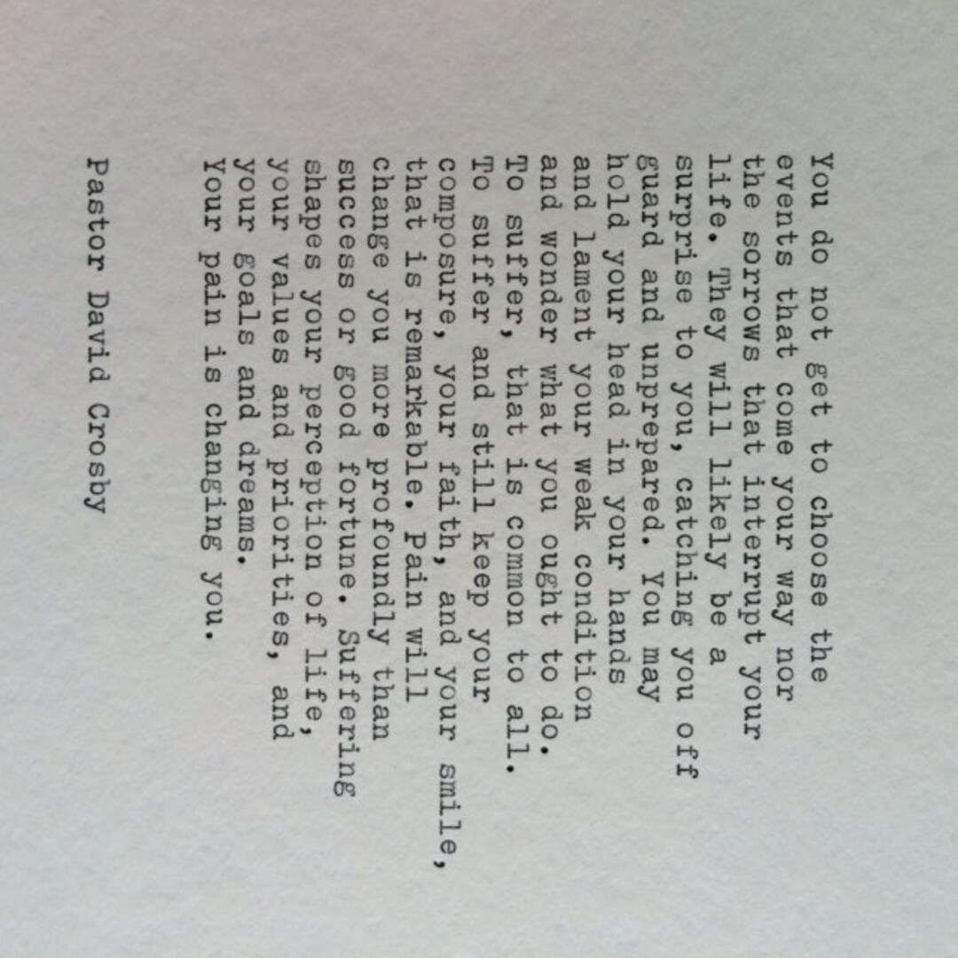 Inspirational Typewriter Quote / Typed on Typewriter - Etsy