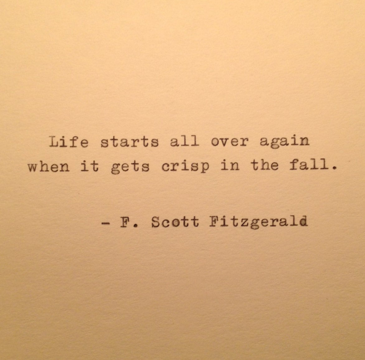 Autumn Fitzgerald Quote Typed on Typewriter / typewriter quote | Etsy