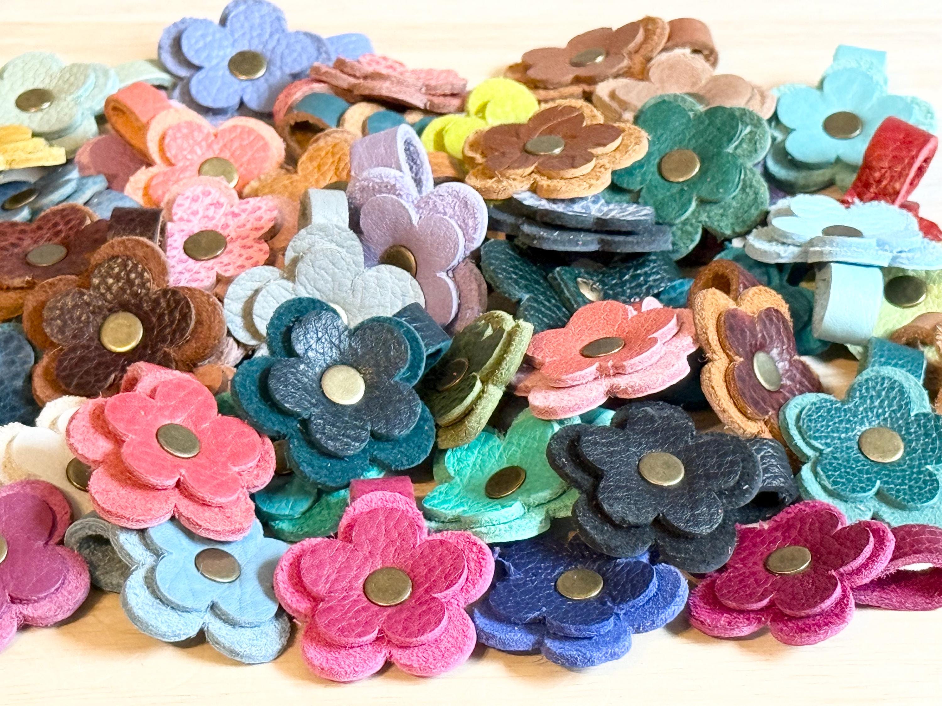 PEBBLED INSIDE OUT Leather Mini Flower Made From Portland Leather Goods ...