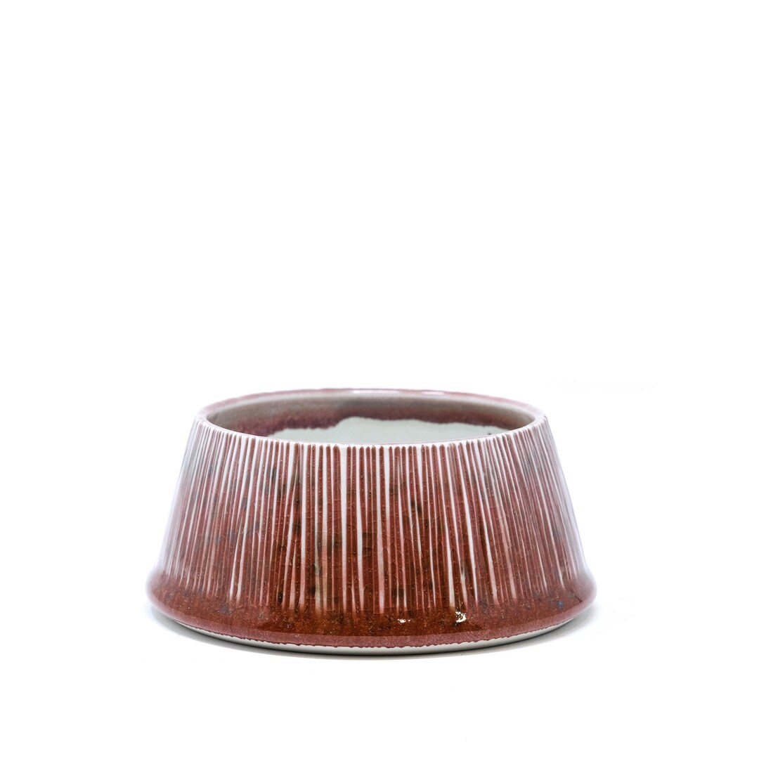 Shallow Porcelain Carved Bowl - Etsy