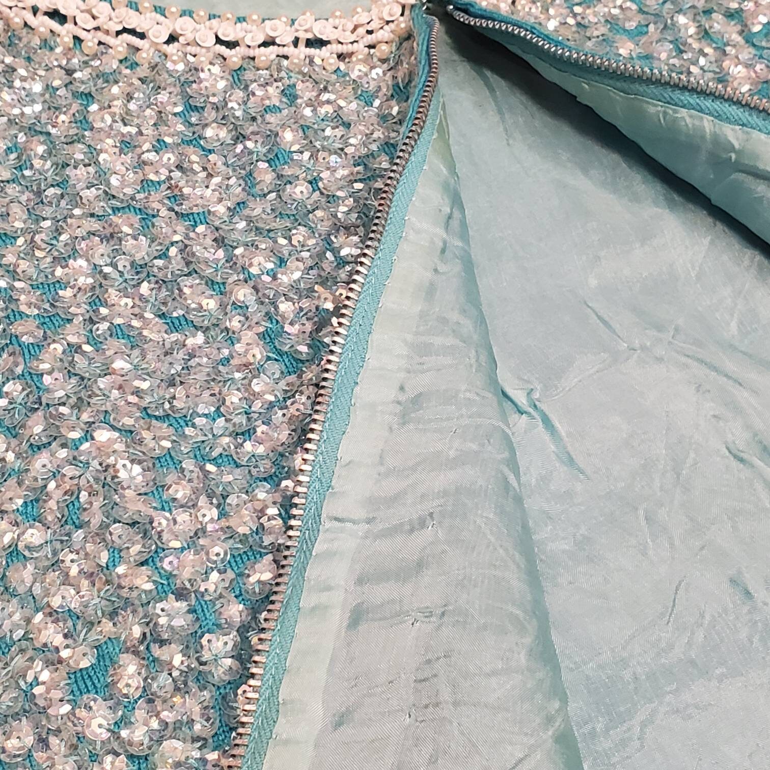 RARE Beaded Sequin Wool Top by Diane Imports Wool Beaded Top Vintage ...