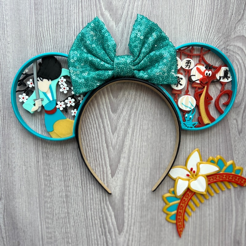 Mulan Mouse Ears 3d - Etsy