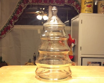 Glass christmas tree jar | Etsy