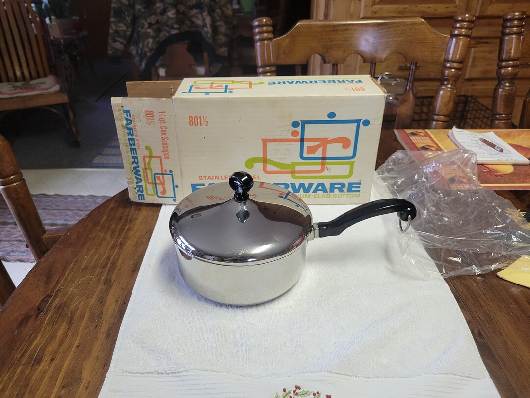 Farberware Stainless Clad Bottom 1 1/2 Qt Sauce Pot in Original Box - Etsy