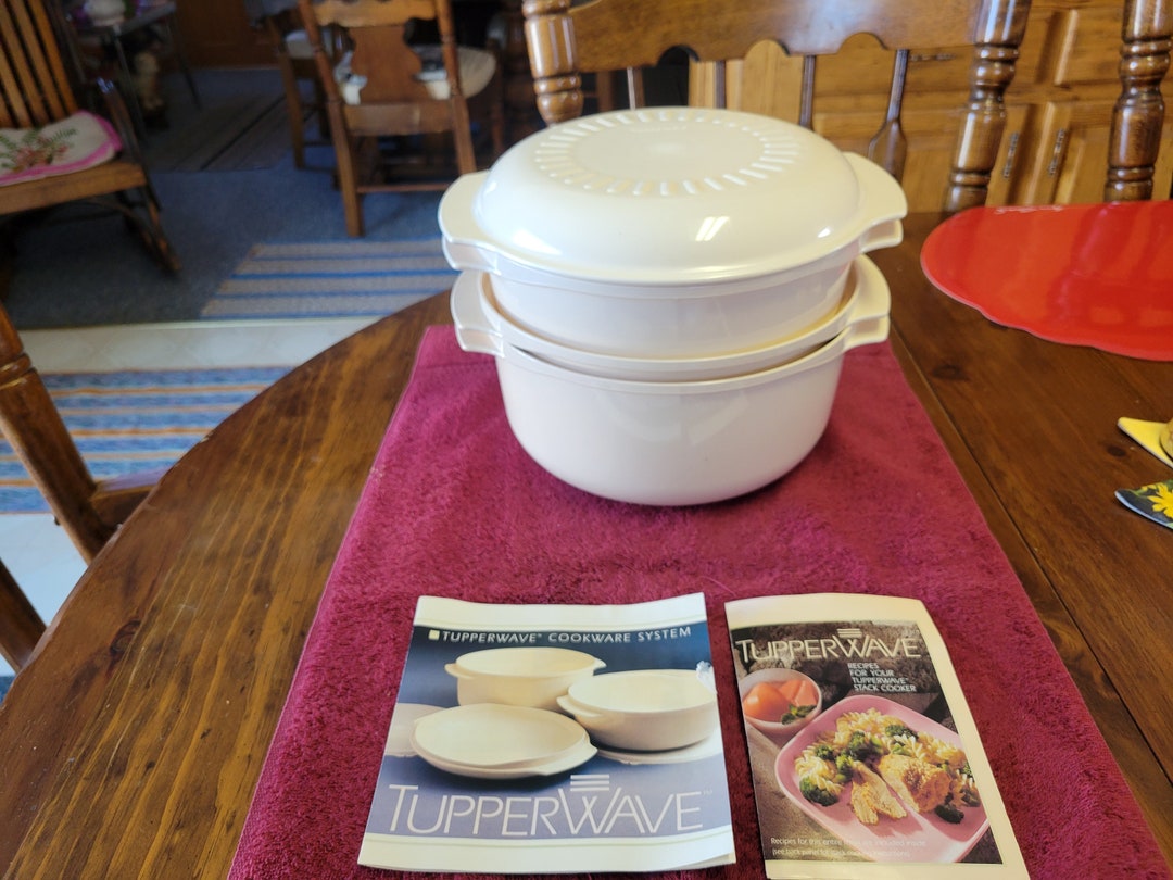 Tupperware Tupperwave Stackable 4 Pc Casserole/strainer Microwave Set ...