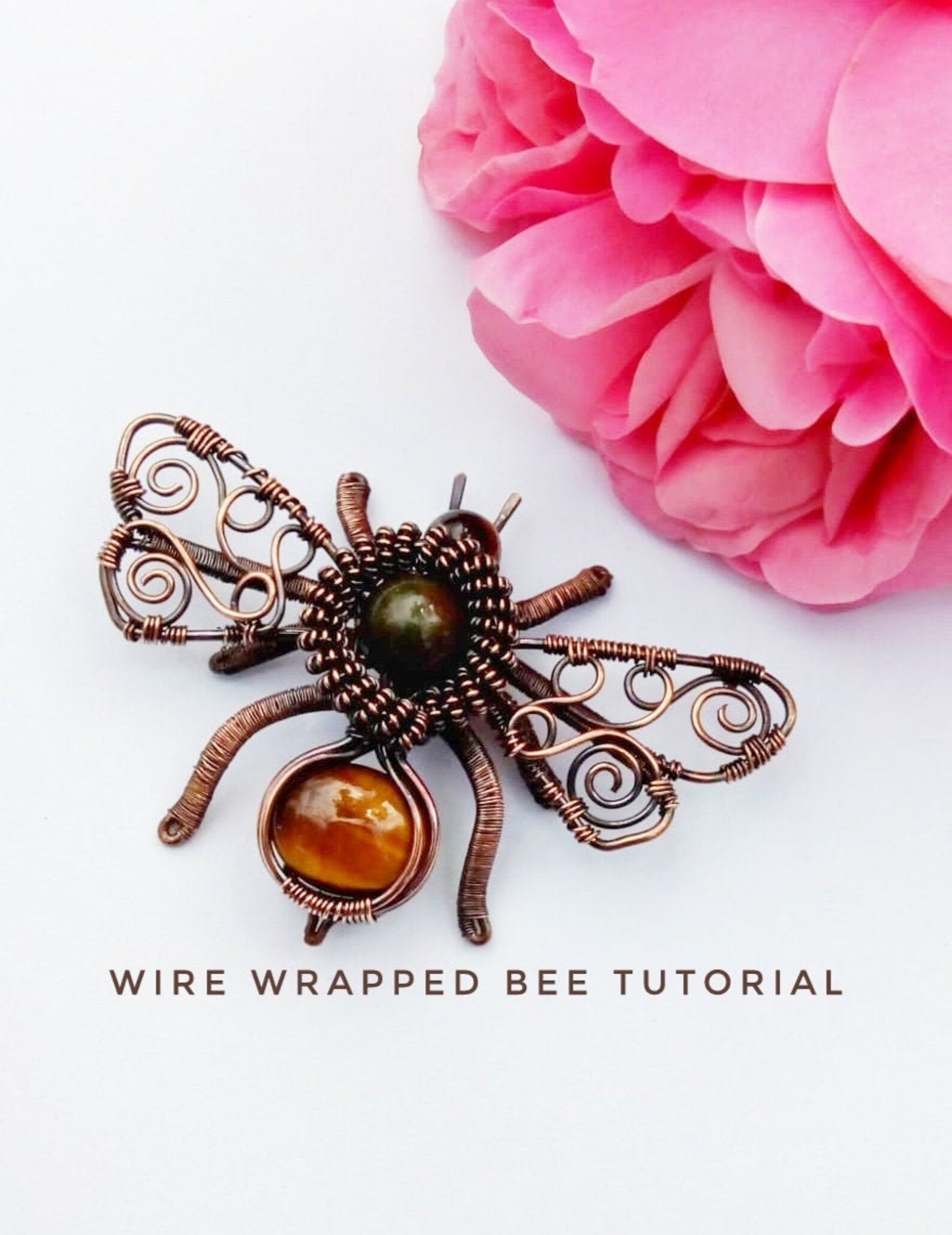 Wire Wrapped Bee Jewelry Tutorial Step-by-step Instructions - Etsy