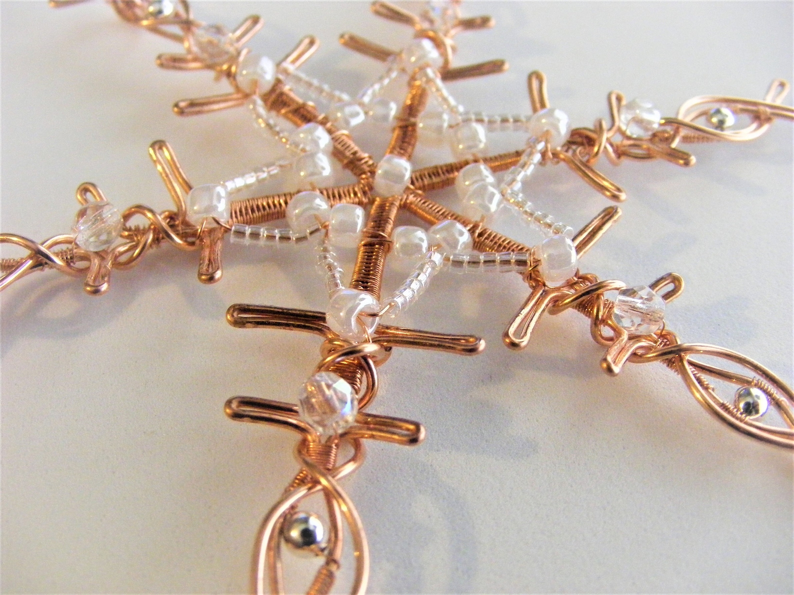 Wire Wrapped Snowflake Tutorial Christmas Decoration Wire | Etsy