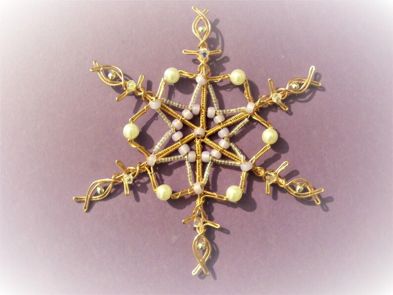 Wire Wrapped Snowflake Tutorial Christmas Decoration Wire | Etsy