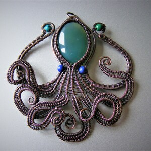 Wire Wrapped Octopus Pendant Tutorial, Kraken Necklace Tutorial, Wire ...
