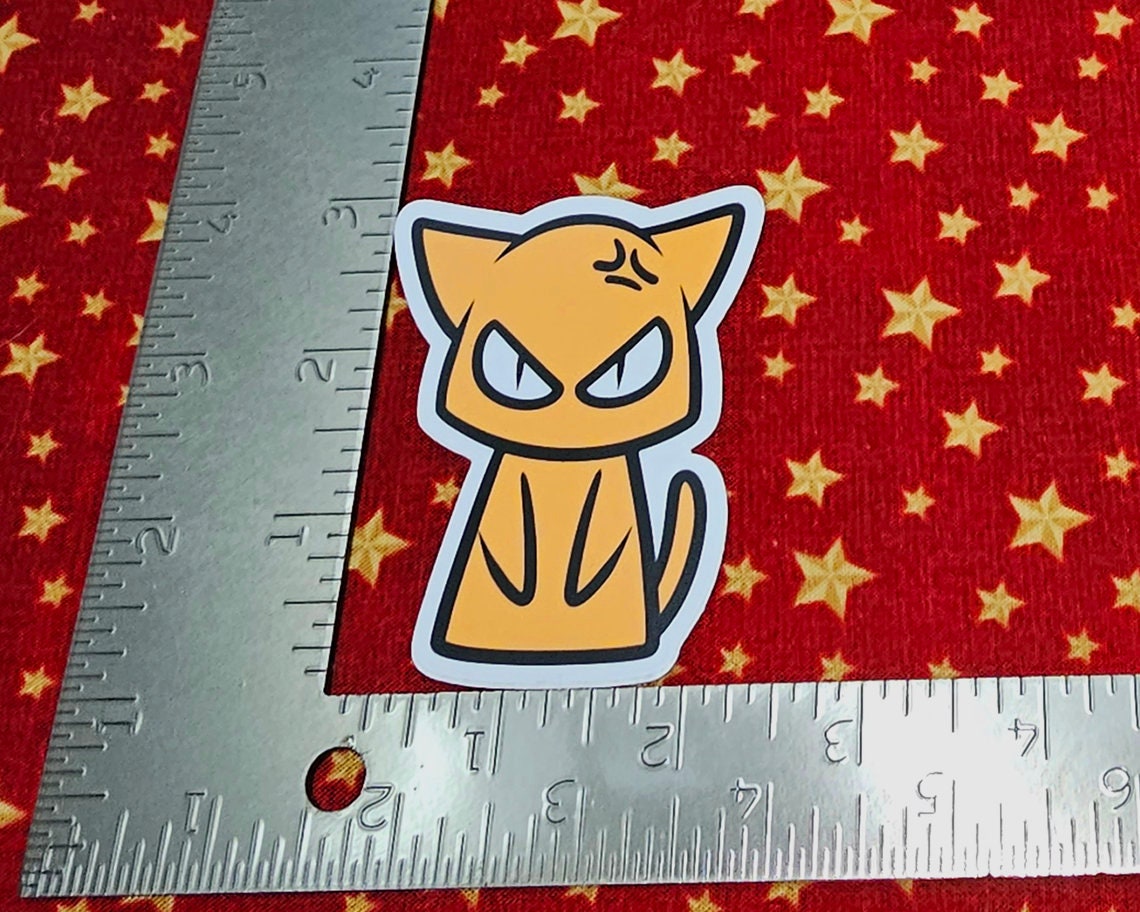 Waterproof Vinyl Sticker - Angry Cat - Inspired by Zodiac Animals - Etsy