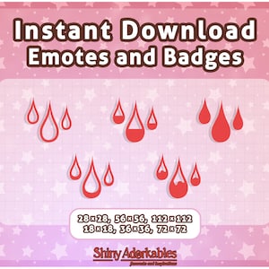 Blood Drop Emojis for Streaming, Twitch, Discord, Youtube - Etsy