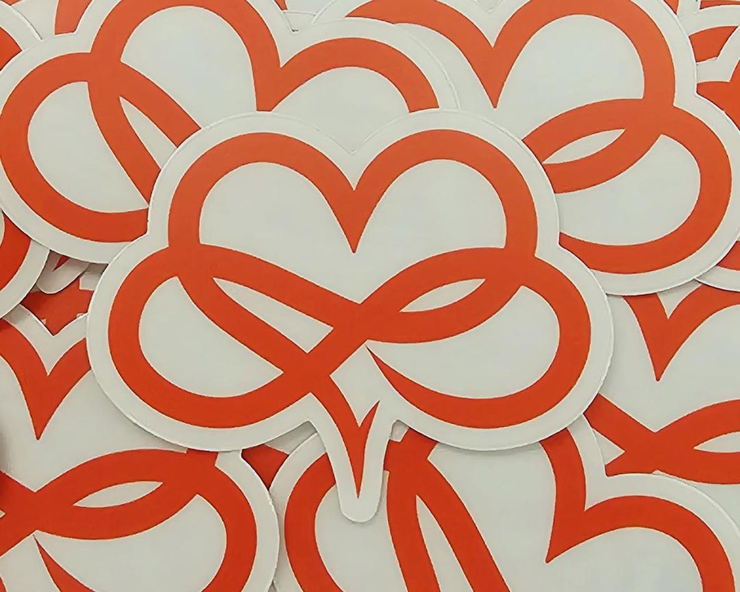 Transparent Waterproof Vinyl Sticker - Polyamory Heart - Etsy