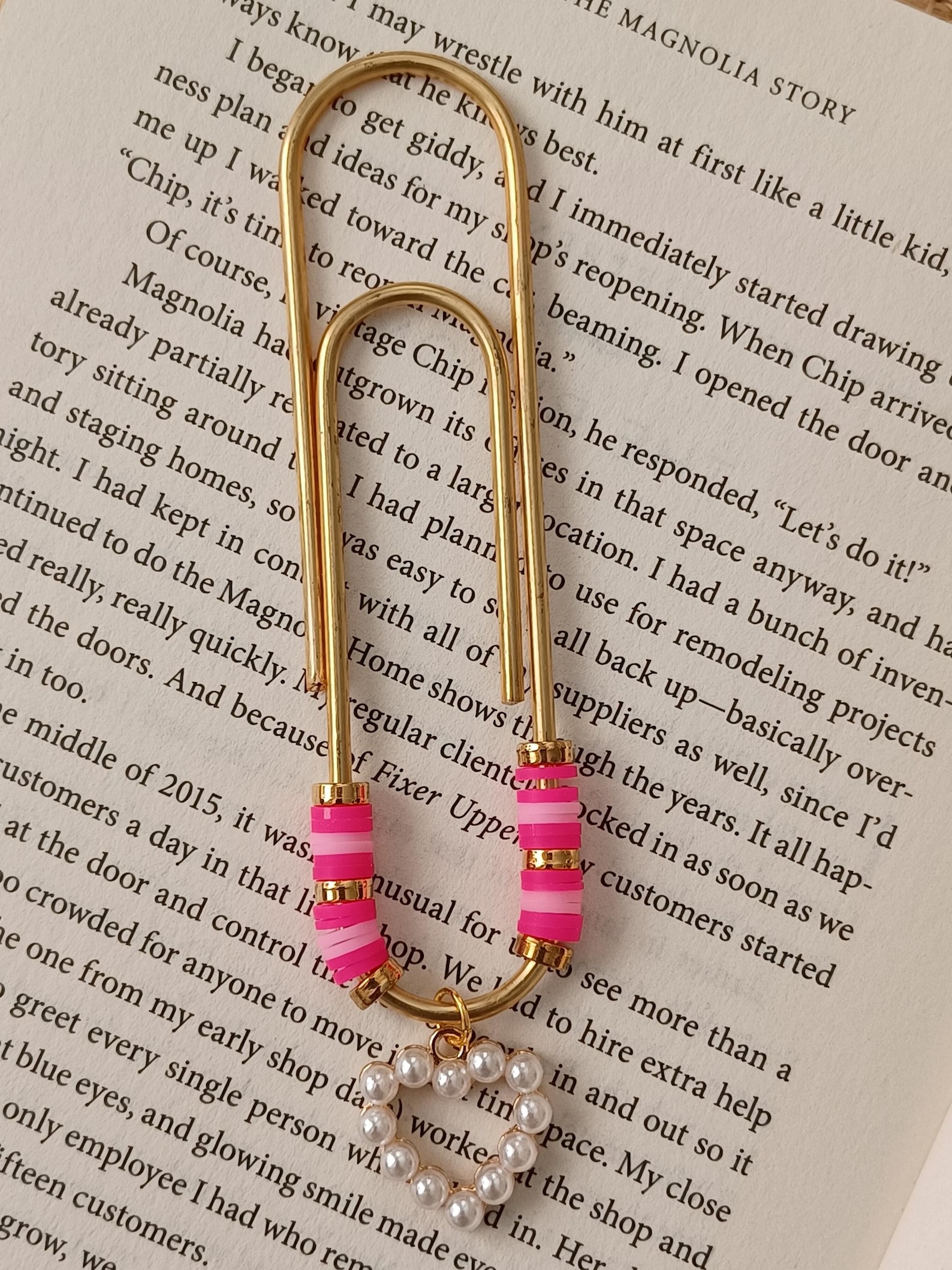 Paperclip Bookmark With Charm and Beads | Cute Bookish Bookmark ...