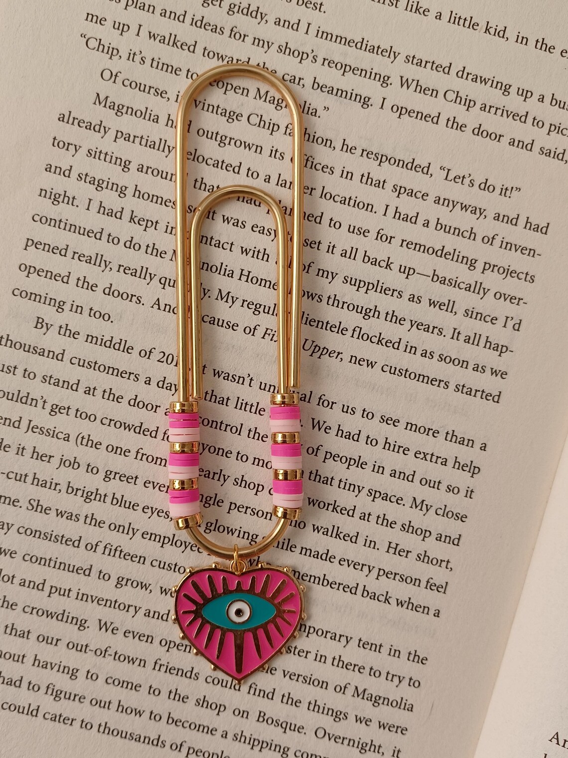Paperclip Bookmark With Charm and Beads | Cute Bookish Bookmark ...