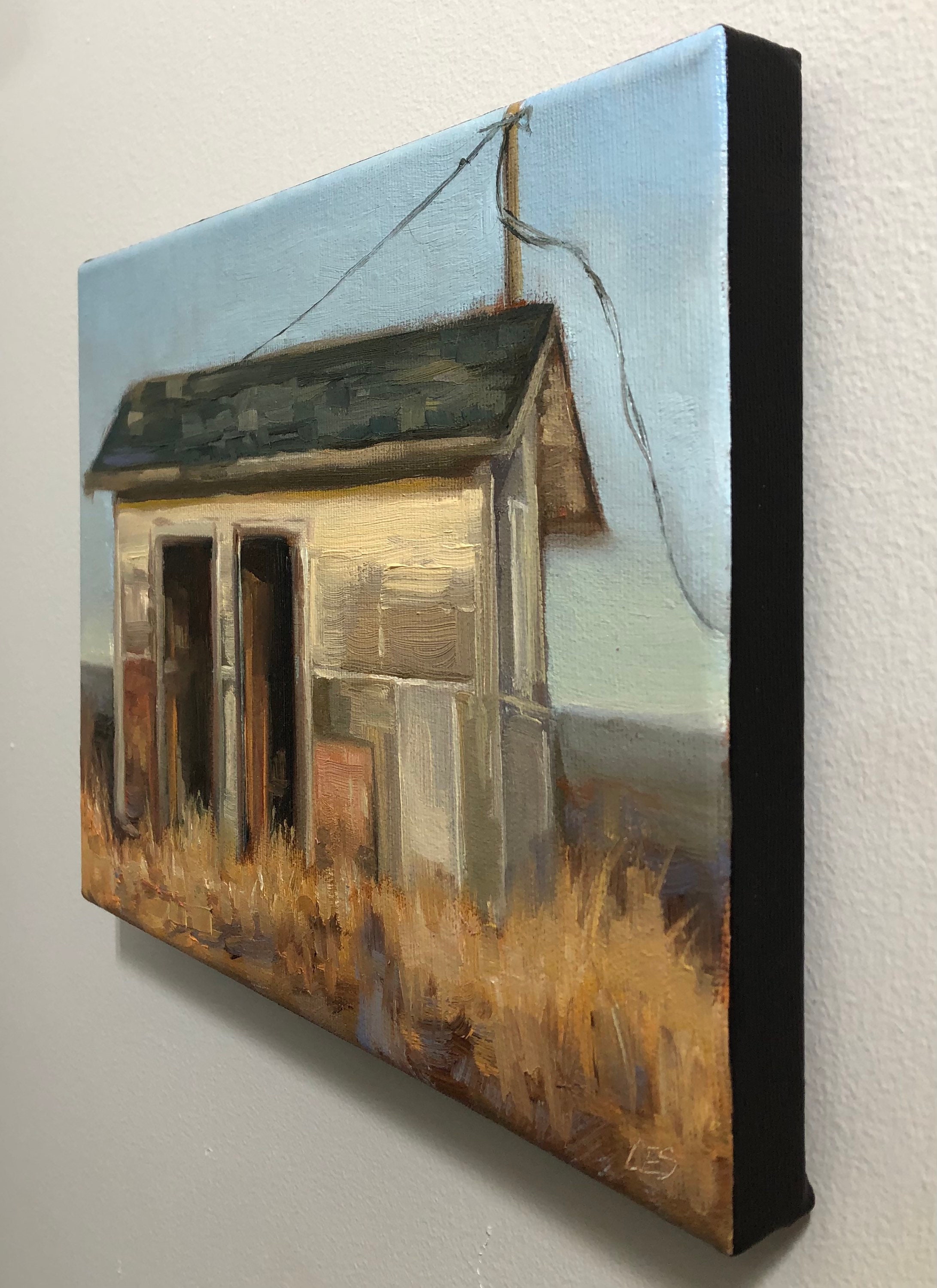 Art & Collectibles Painting Oil Field Landscape Old Shack Painting 9x7 ...