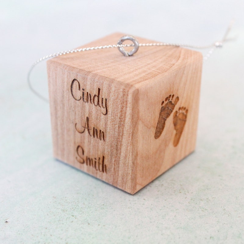 Wooden Block Christmas Ornament - Etsy