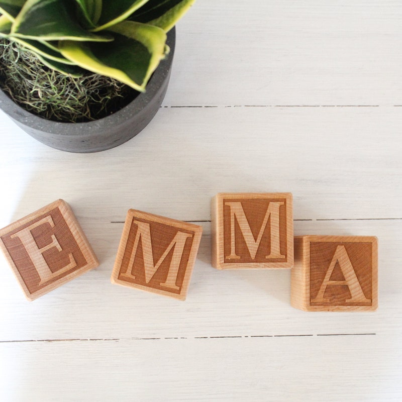 Wooden Name Sign Blocks - Etsy