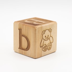 Wood Alphabet Block Set - Etsy