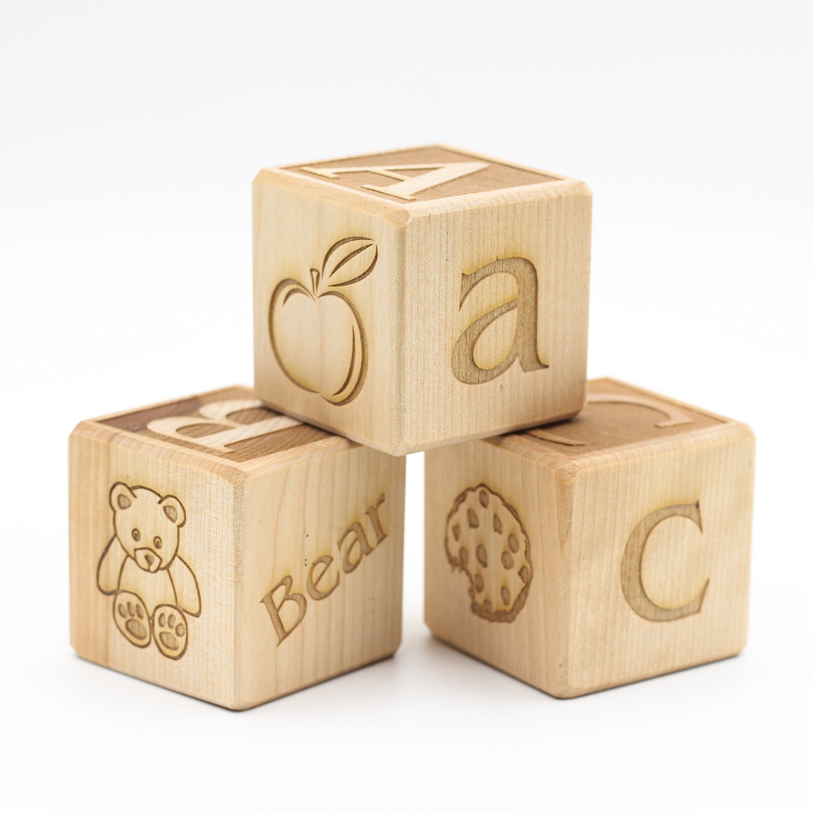 Wood Alphabet Block Set - Etsy