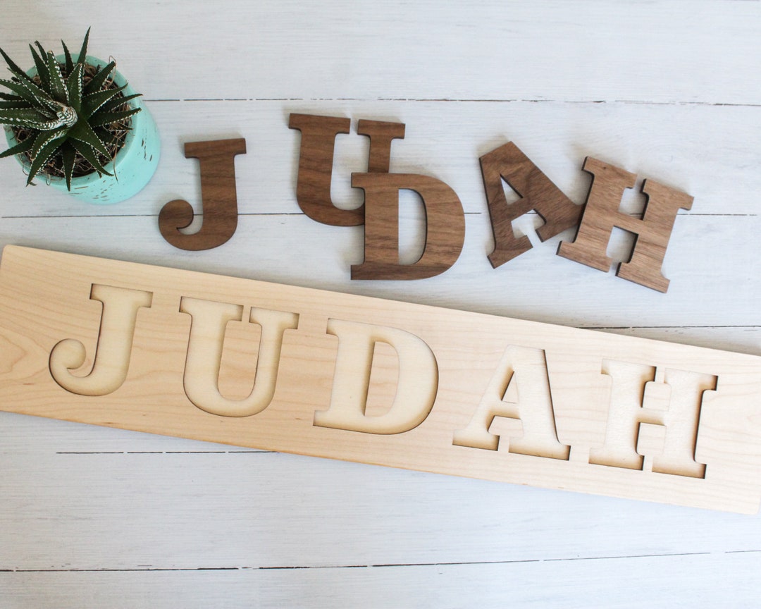 Baby's Personalized First Name Wood Puzzle - Etsy