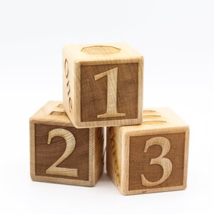 Wood Number Block Set - Etsy