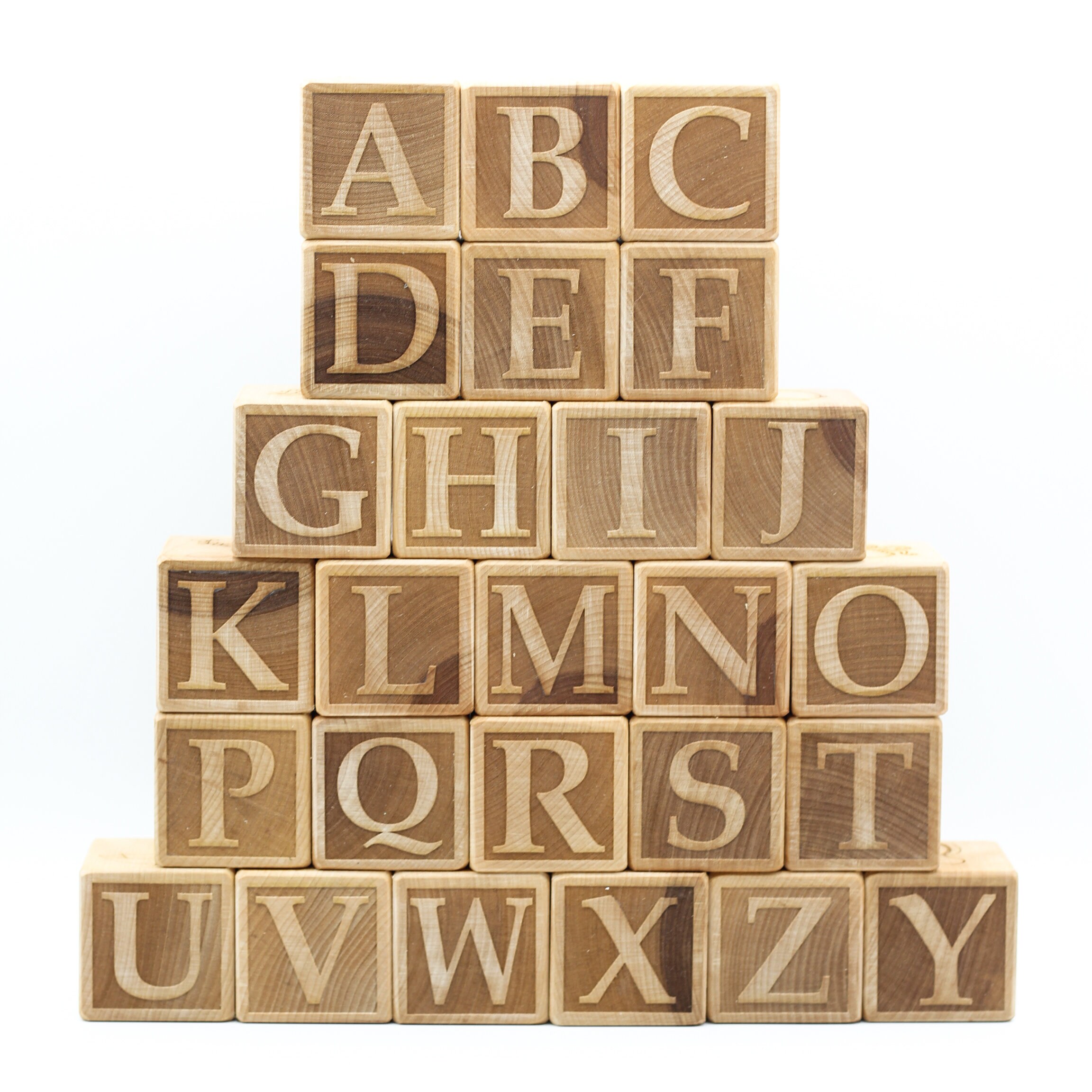 Wood Alphabet Block Set | Etsy