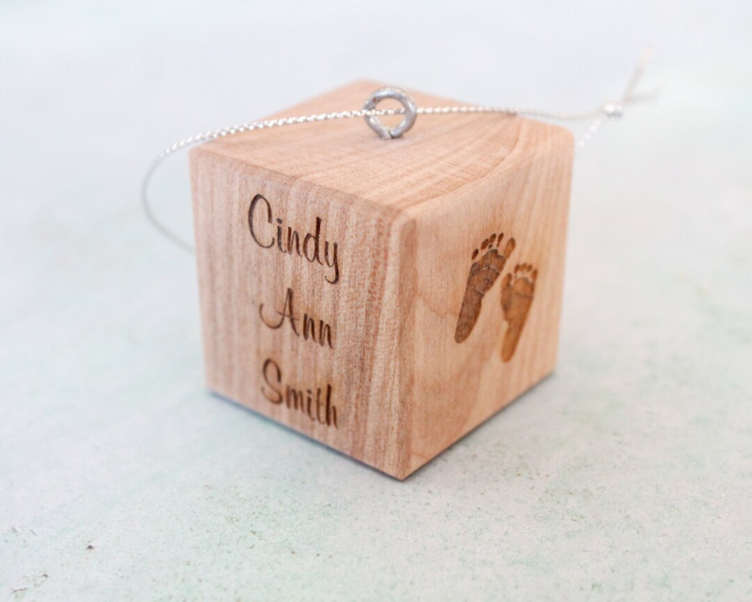 Personalized Baby Birth Block Ornament - Etsy