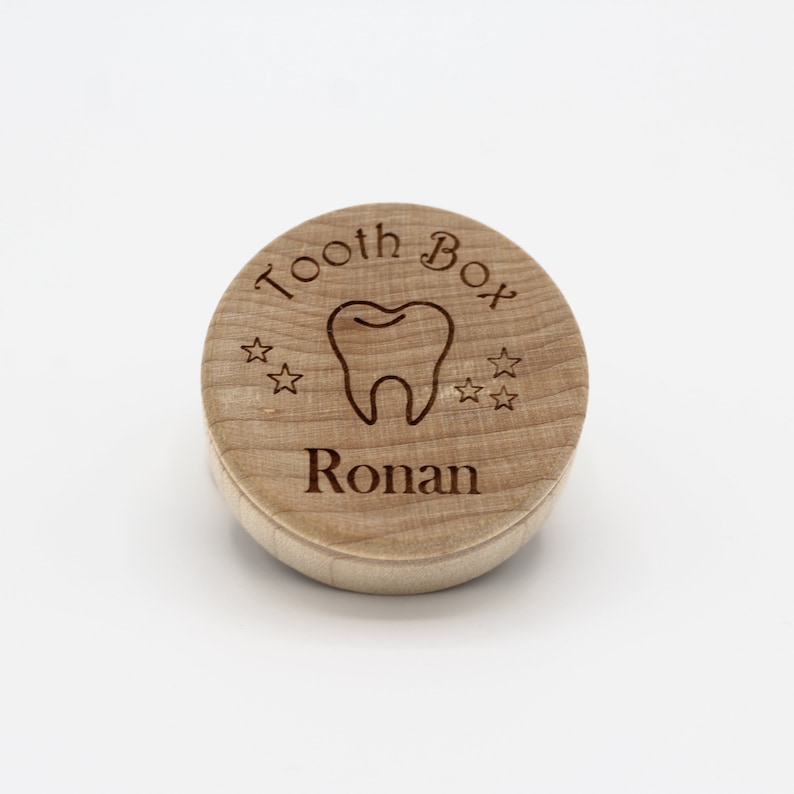 Personalized Wood Tooth Box - Etsy