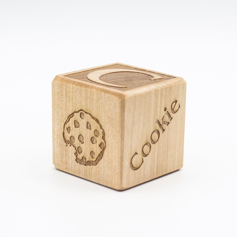 Wood Alphabet Block Set With Spanish - Etsy