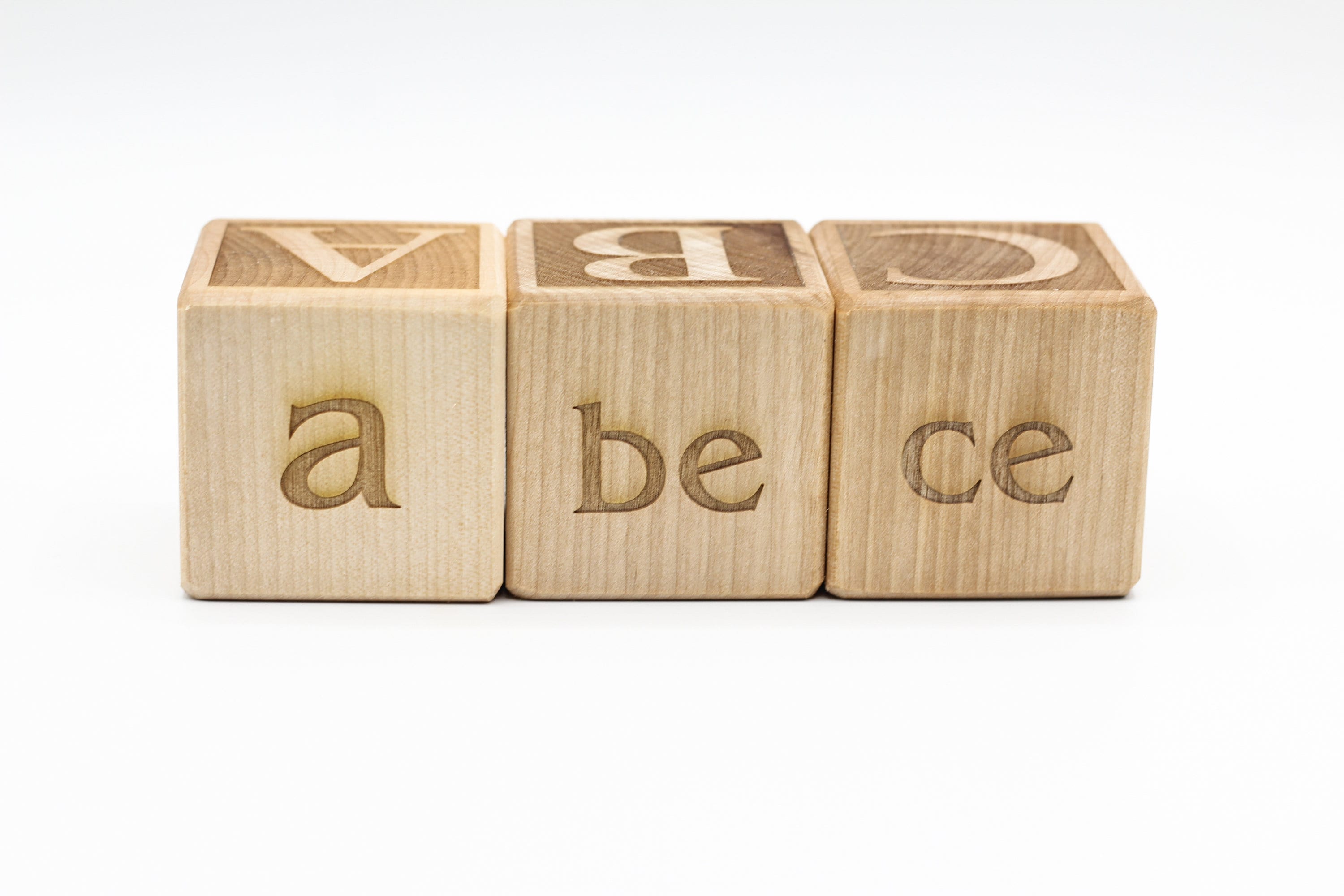 Wood Alphabet Block Set With Spanish - Etsy