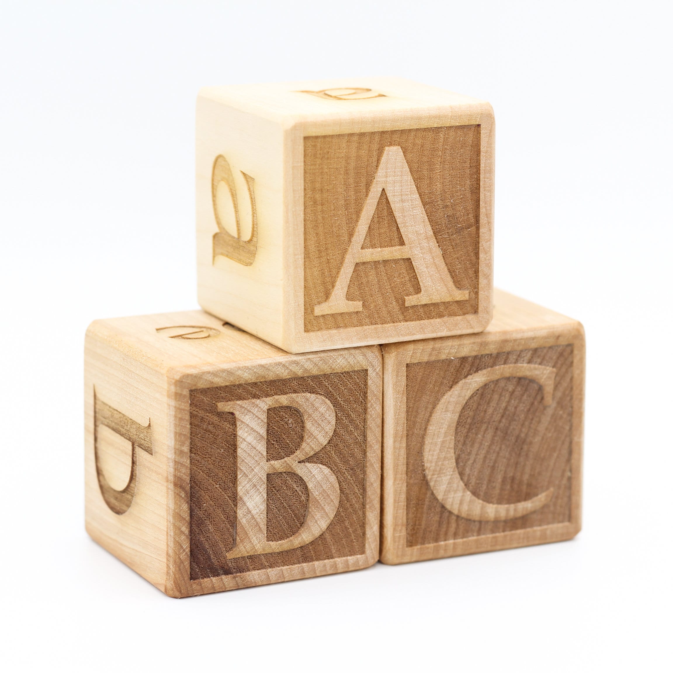 Wood Alphabet Block Set With Spanish - Etsy