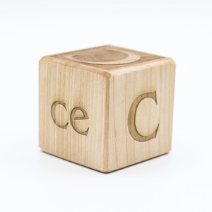Wood Alphabet Block Set With Spanish - Etsy