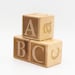Wood Alphabet Block Set - Etsy