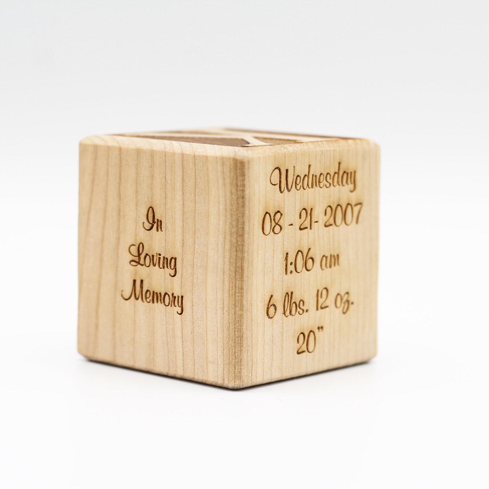 Personalized Wood Memorial Block | Etsy