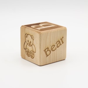 Wood Alphabet Block Set - Etsy