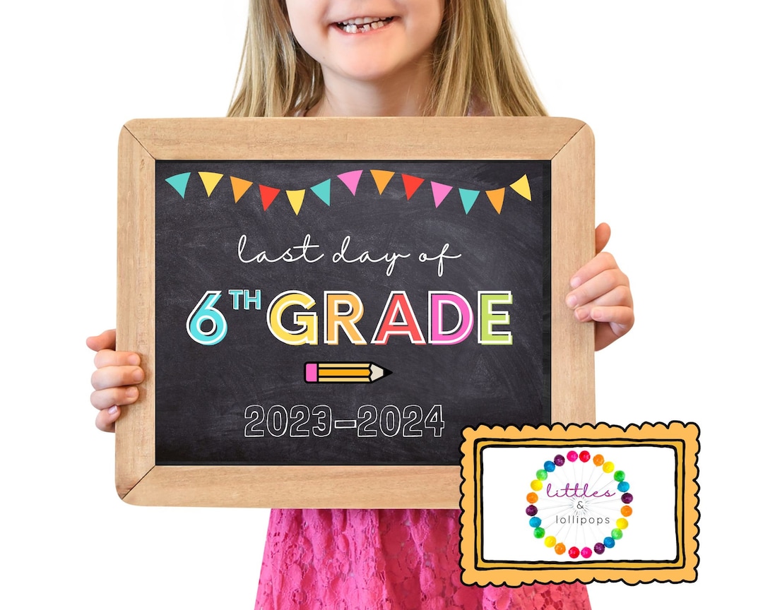 6to grado Letreros imprimibles del primer y último día de - Etsy España