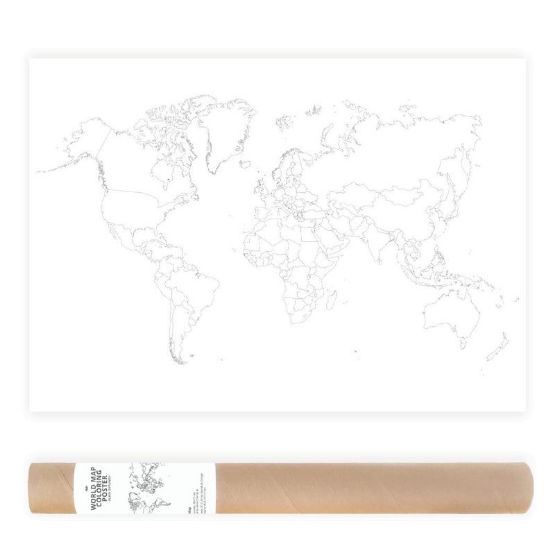 Lege wereldkaart - Etsy Nederland