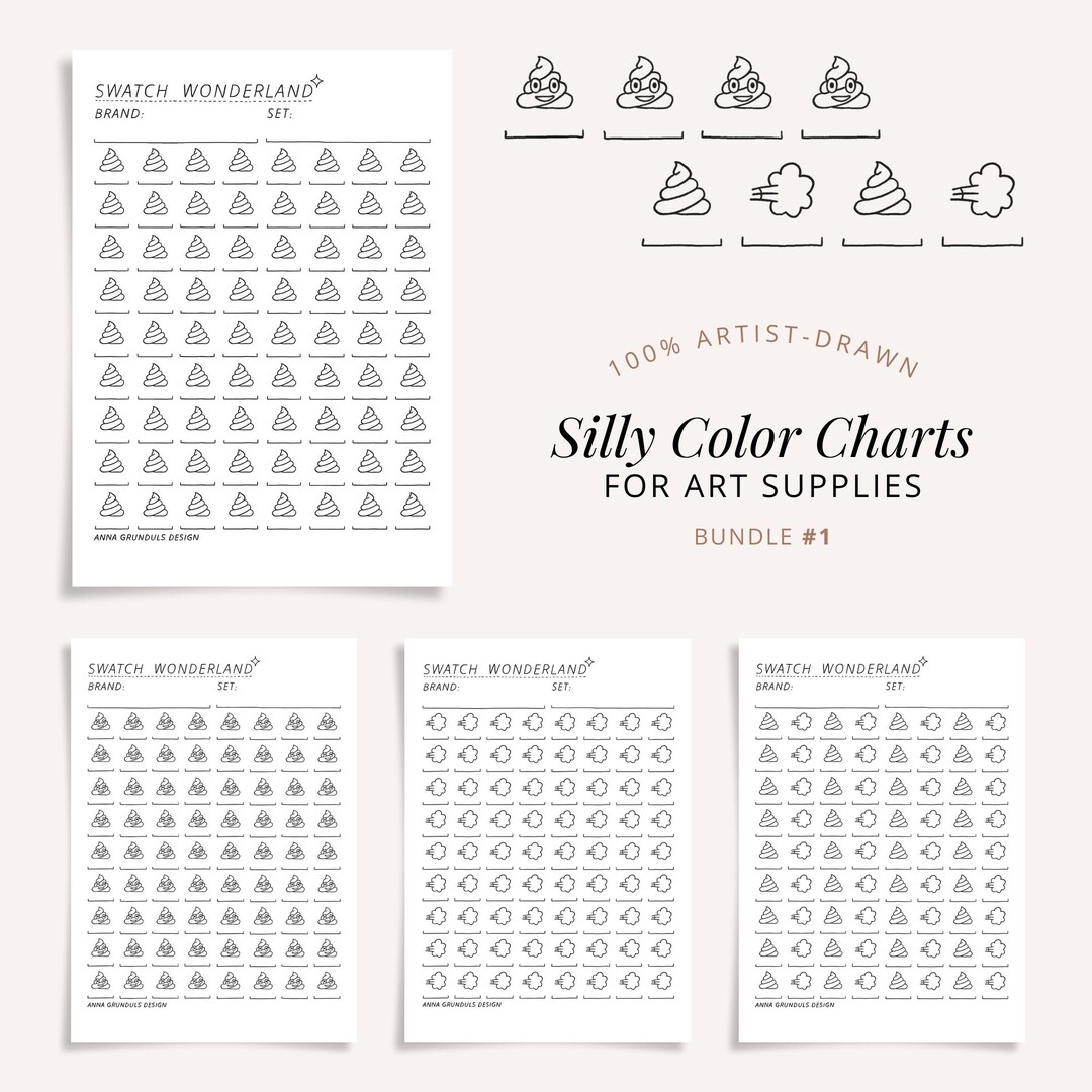 Silly Poop Fart Printable Color Test Pages for Pencils and Markers ...