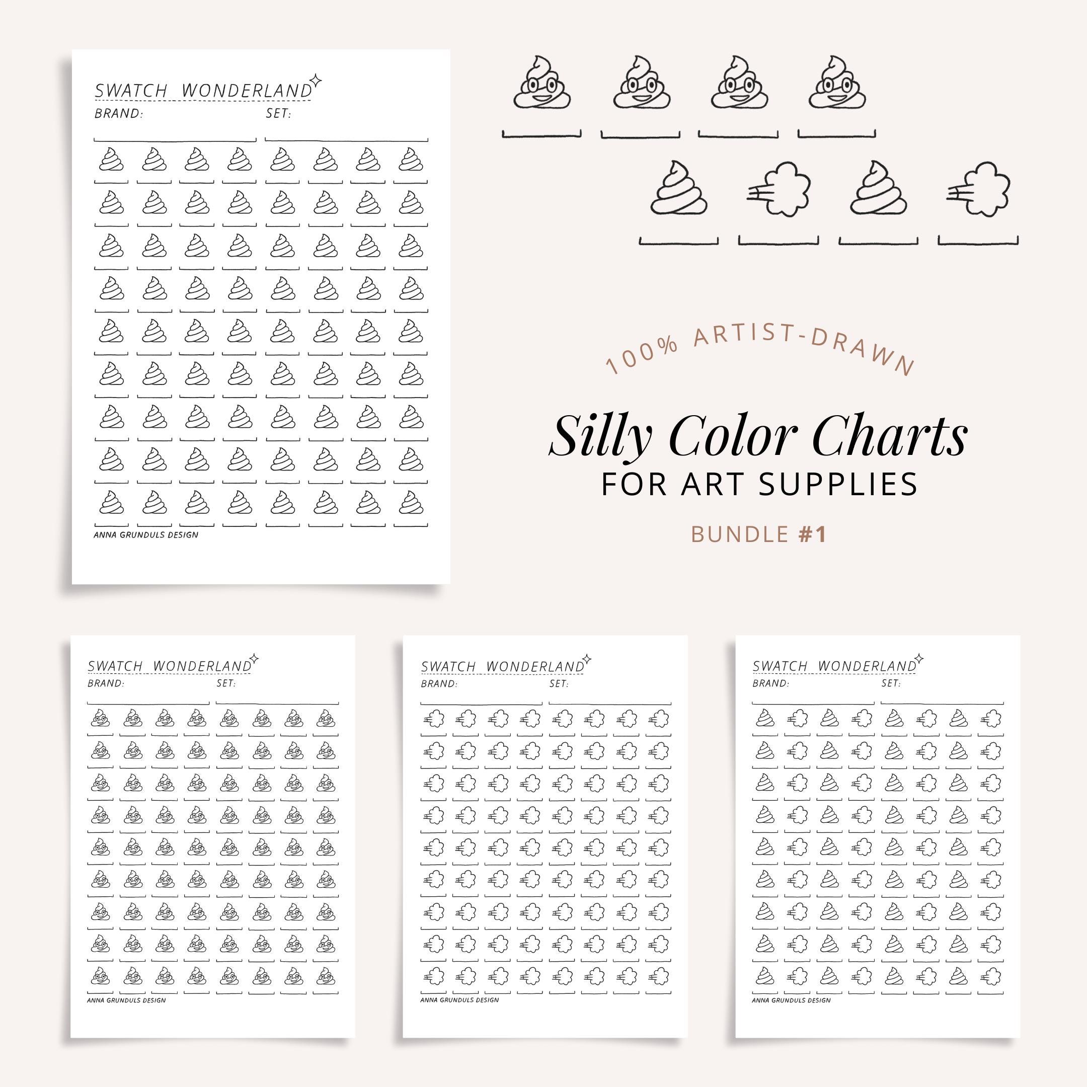 Silly Poop Fart Printable Color Test Pages for Pencils and Markers ...