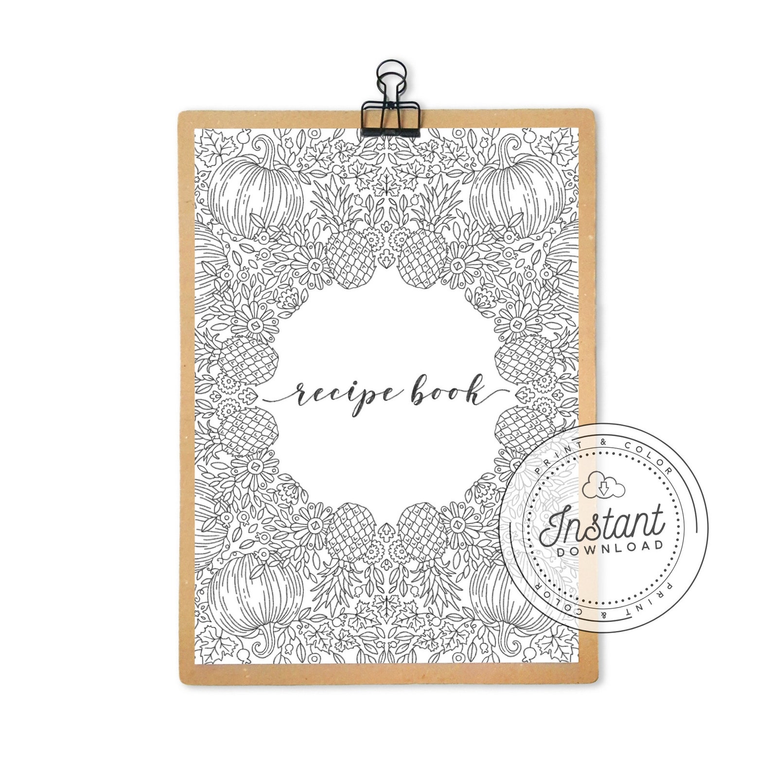 Recipe Binder Printable Kit, Recipe Book Printable, Blank DIY Recipe ...