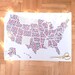 US Map Coloring Poster USA Map Poster Adult Coloring Poster - Etsy