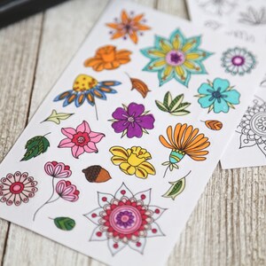 Mandala Coloring Stickers, Passion Planner Stickers, Mandala Stickers ...