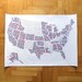 US Map Coloring Poster, USA Map Poster, Adult Coloring Poster US Travel ...